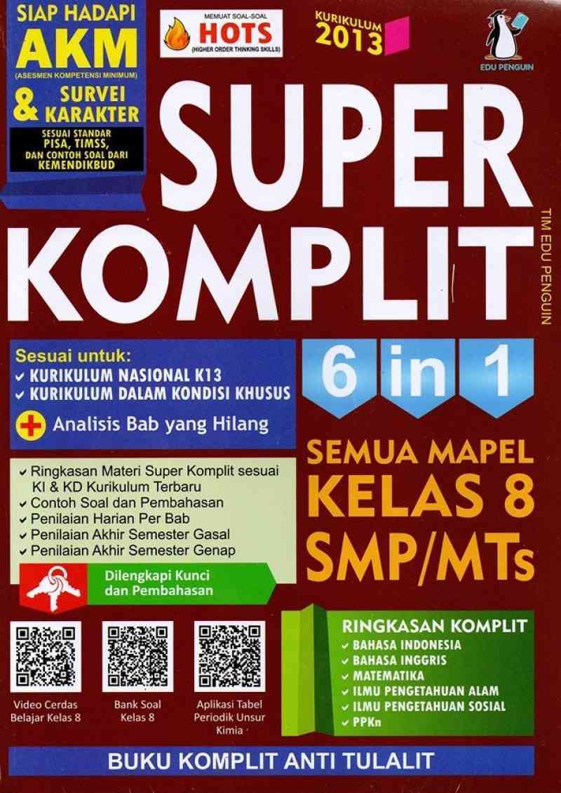 Promo Buku Super Komplit 6 In 1 Semua Mapel Kls 8 Smp Mts Diskon 28 Di