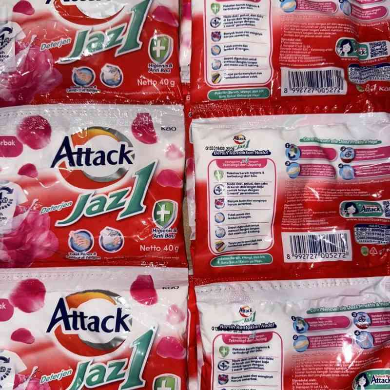 Jual Detergen Attack Jaz 1 Kemasan Sachet 40 Gr Di Seller Iskandarbfp ...