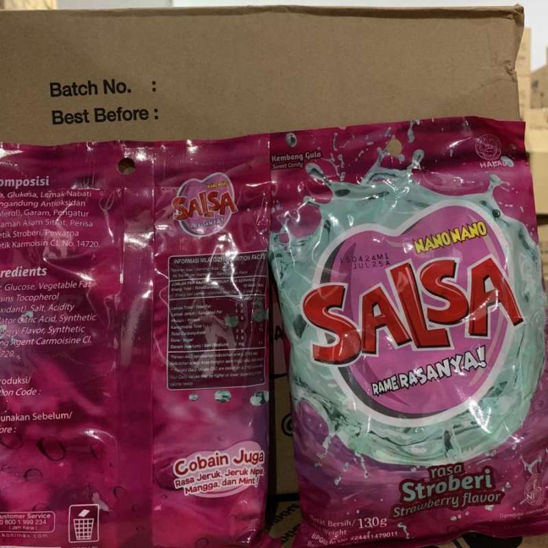 Jual Permen Nano Nano Salsa Rasa Stroberi Kemasan Sak Isi 56 Butir Di ...