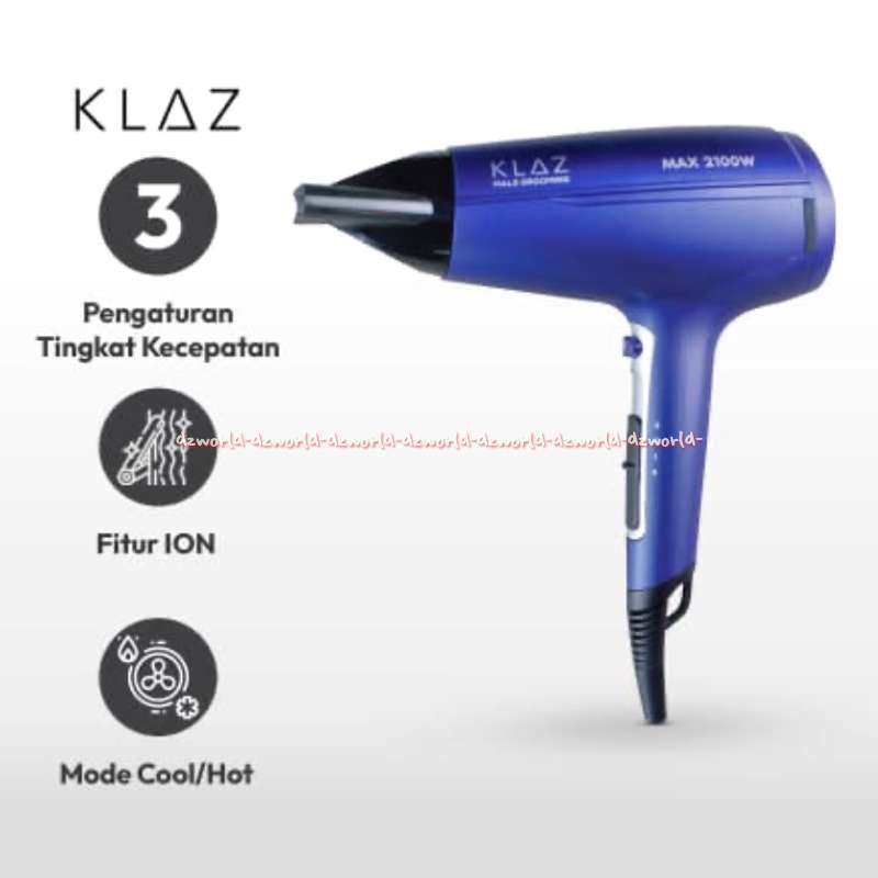Jual Klaz Hair Dryer Blue Pengering Rambut 3kecepatan Biru Hair Drayer ...