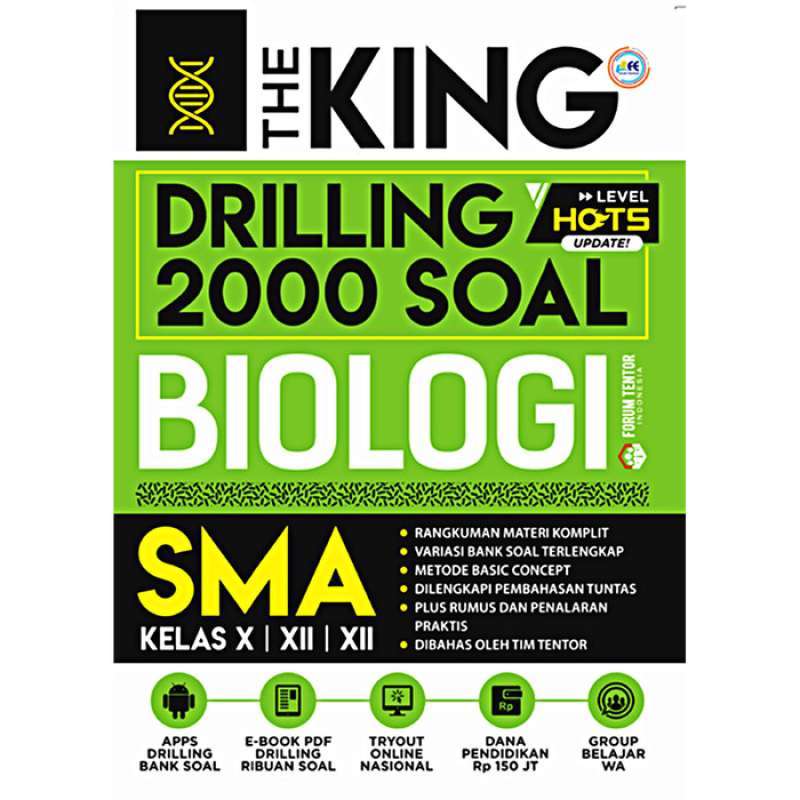 Promo Buku The King Drilling 2000 Soal Hots Biologi Sma Kelas 10-11-12 Diskon 28% Di Seller Huka ...