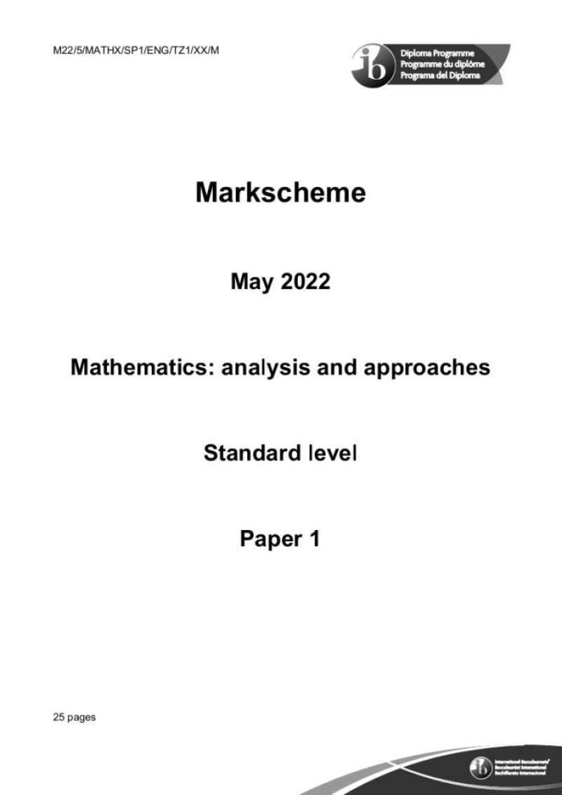 Promo Ib Mathematics Aa Sl 3 Years Past Papers & Mark Schemes Diskon 24 ...