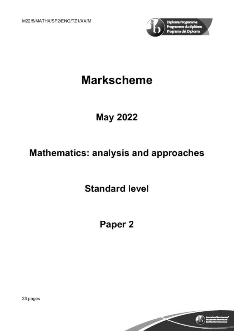 Promo Ib Mathematics Aa Sl 3 Years Past Papers & Mark Schemes Diskon 24 ...
