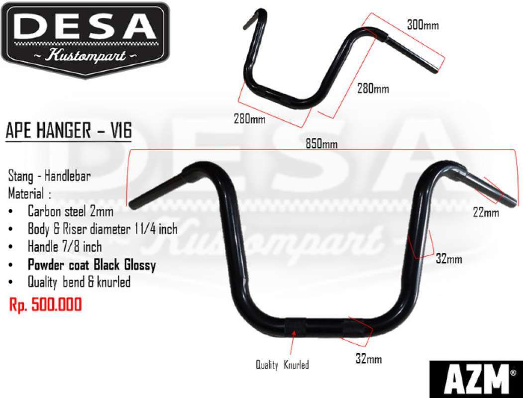 Promo Stang Custom Stang Motor Stang Chopper Bobber Stang Sm V16 Ape ...