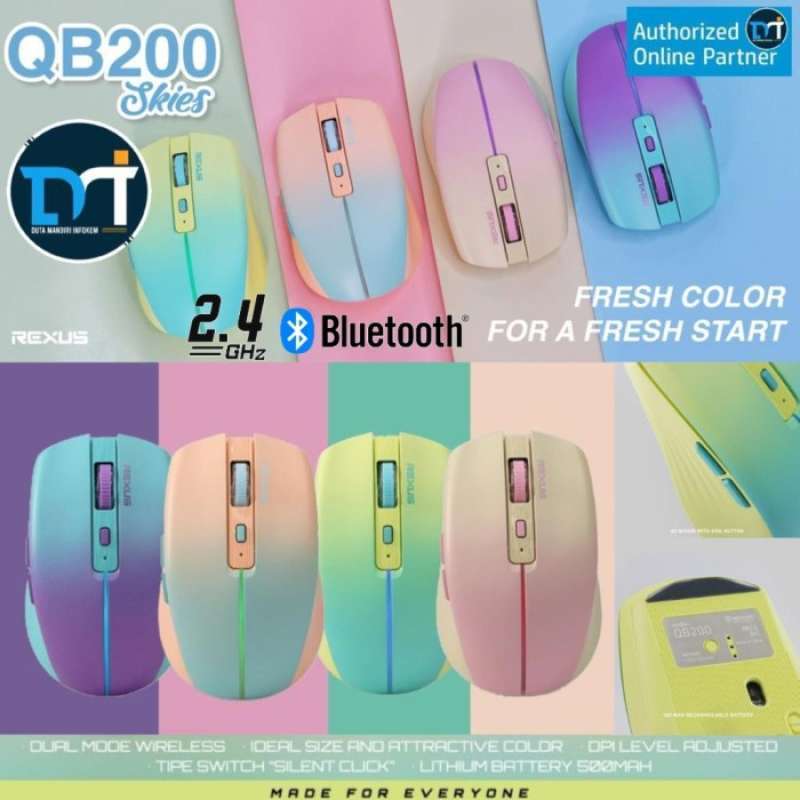 Promo 100% Produk Ori Rexus Qb200 Qb 200 Skies - Dual Mode Wireless ...
