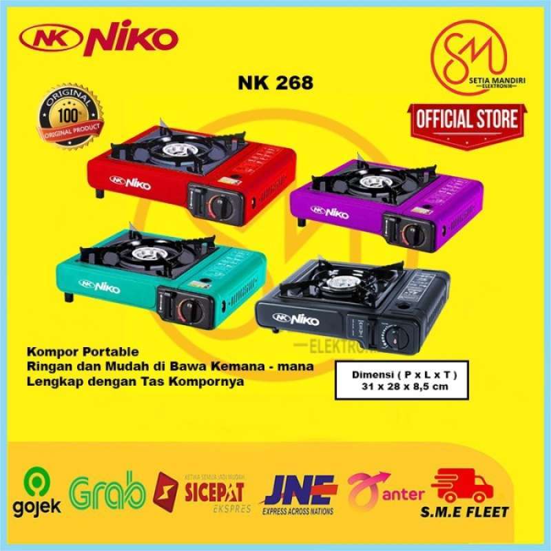 Jual Niko Kompor Gas Portable 2in1 Nk 268 - Nk268 Merah Di Seller ...