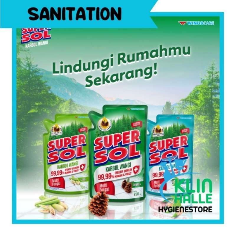 Jual Supersol Karbol Wangi Pouch 750ml, Family Colour Pine Di Seller ...