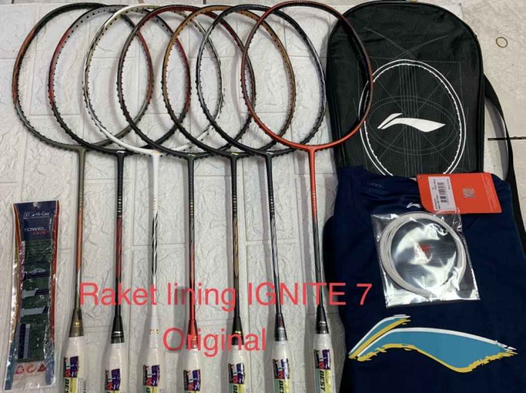 Promo Promo - Raket Badminton New Lining Ignite 7 Komplit Lengkap ...