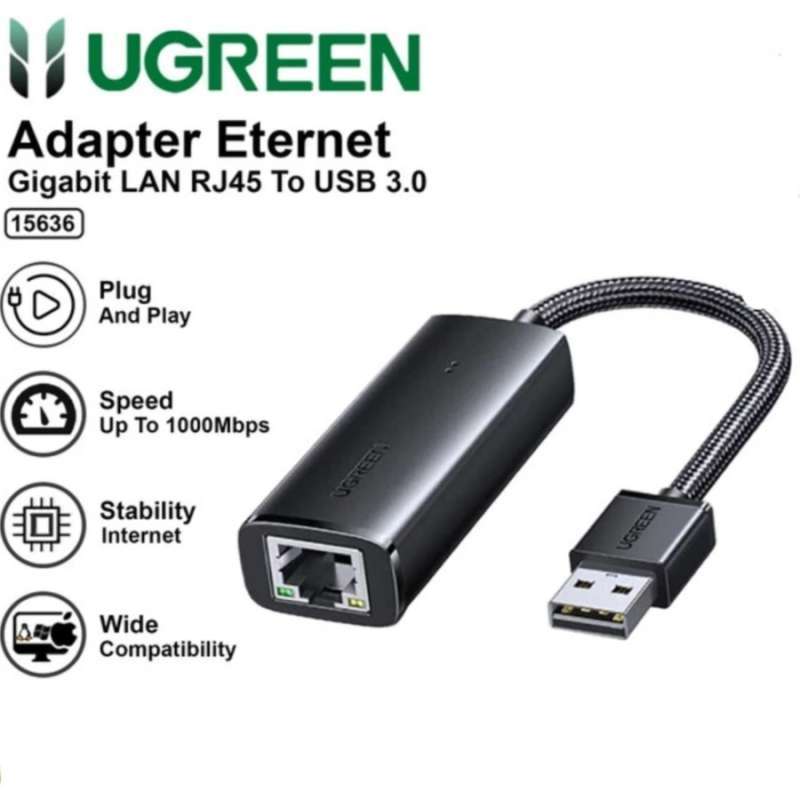 Jual Ugreen Usb 3.0 To Rj45 Ethernet Adapter Gigabit Pn 15636 Di Seller ...