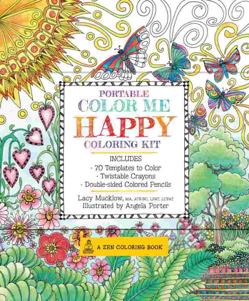 Promo Portable Color Me Happy Coloring Kit: Includes Book, Colored ...