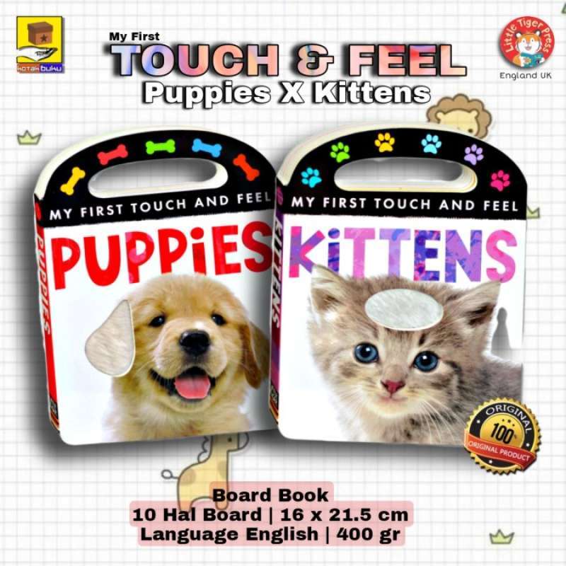 Promo Boardbook / Touch And Feel Kittens Puppies / Boardbook Anak ...
