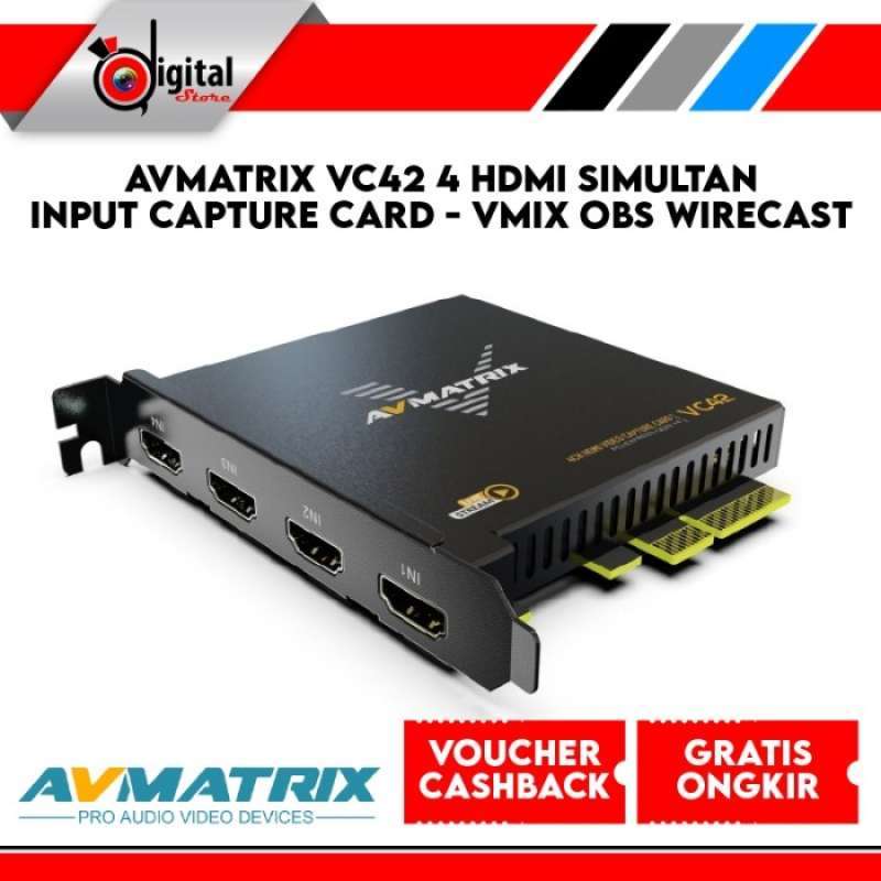 Promo 100% Produk Ori Avmatrix Vc42 4 Hdmi Simultan Input Capture Card ...