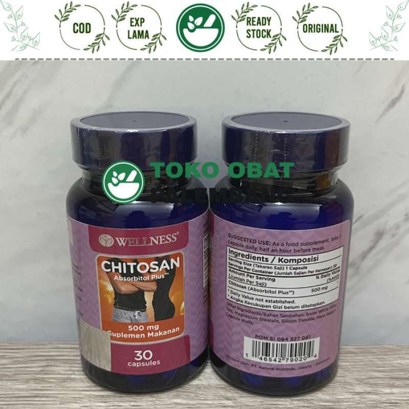 Promo Wellness Chitosan 500mg 30 Kapsul Langsing Kurus Berat Badan ...