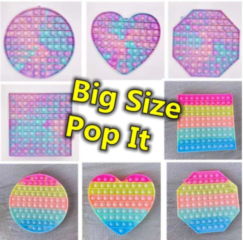 Promo Jumbo / Big Size Tik Tok Toy Push Pop Pop It Fidget Bubble Series ...