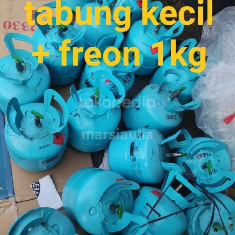 Promo Tabung Freon Kecil (bekas Dsp) Diisi Freon Mobil R134 1kg Atau ...