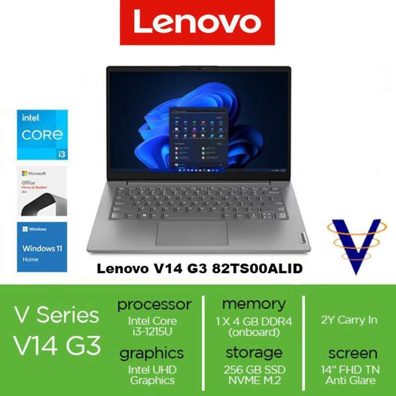 Jual Lenovo V14 G3 Iap Core I3-1215u 4gb 256gb Ssd 14fhd W11h+ohs - 4gb ...