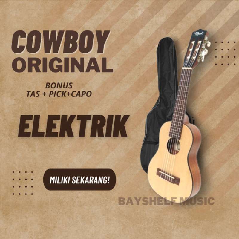 Promo Gitar Mini Kecil Guitalele Gitarlele Senar 6 Cowboy Elektrik ...