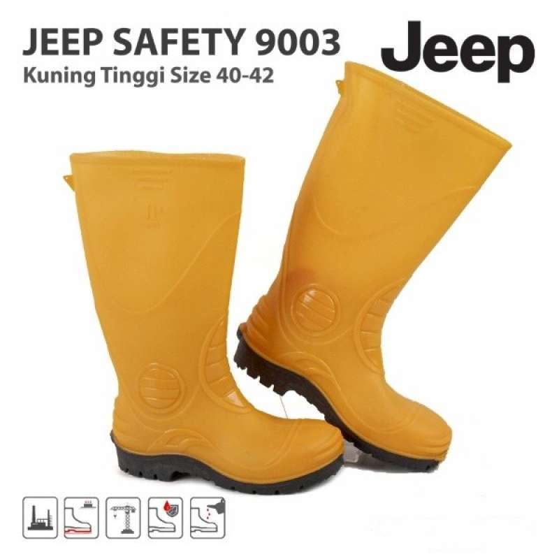Promo Sepatu Boot Tinggi Jeep Safety 9003 Kuning - Sepatu Kontruksi ...