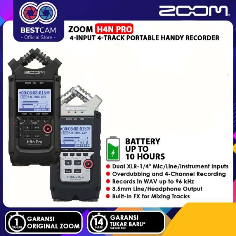 Promo Zoom H4n Pro 4-input 4-track Portable Handy Recorder Diskon 50% ...