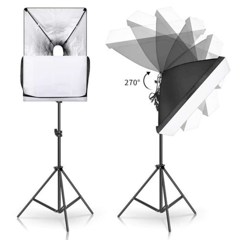 Jual Soft Box E-27 50x70 Cm Light Stand Lampu Studio Lightning Soket ...