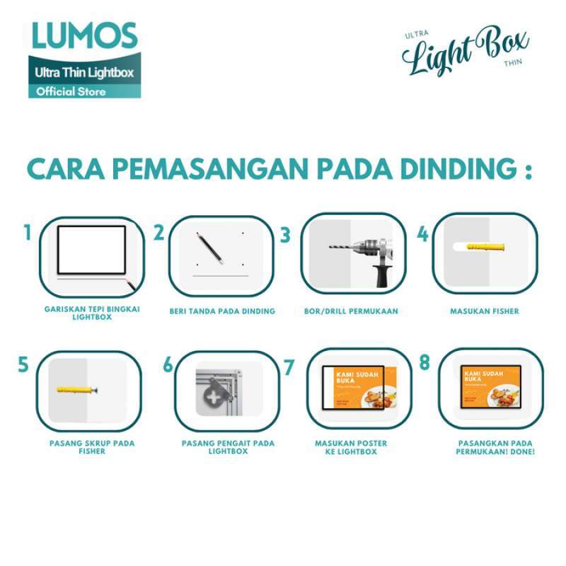 Jual Ultra Thin Light Box A3 - Lumos 1.0 Led Signage Slim Portable Poster - Hitam+poster Di ...