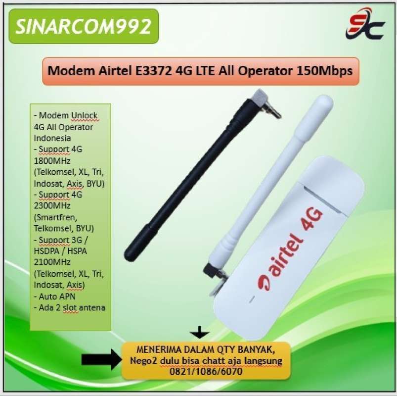 Promo Modem Tel E3372 4g Lte All Operator 150mbps - E3372 + Diskon 23% ...