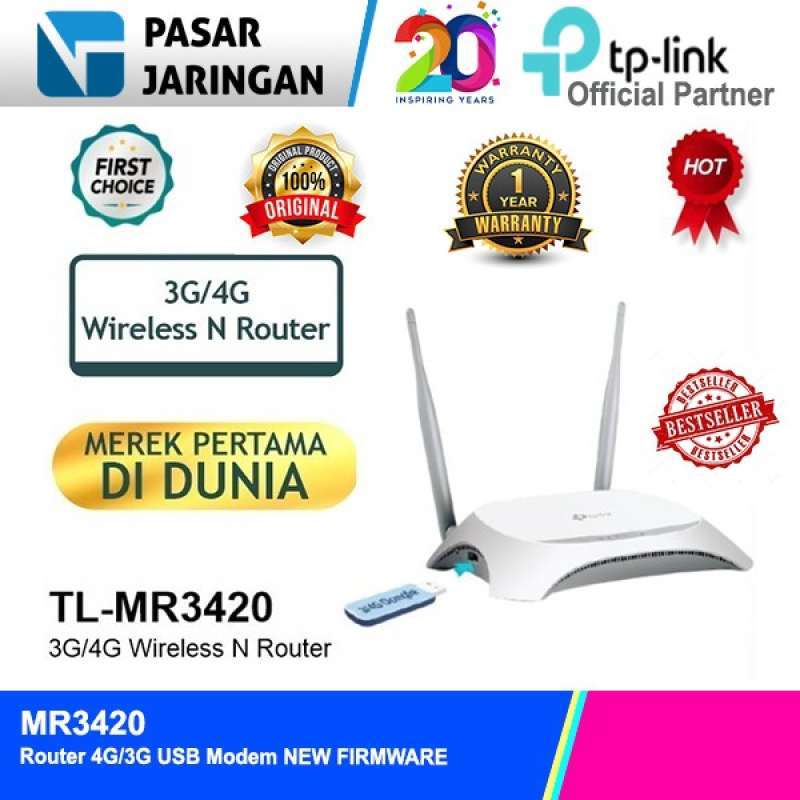 Promo Tl-mr3420 Mr3420 3g-4g Wireless N Router Diskon 23% Di Seller Sentramoco Store ...