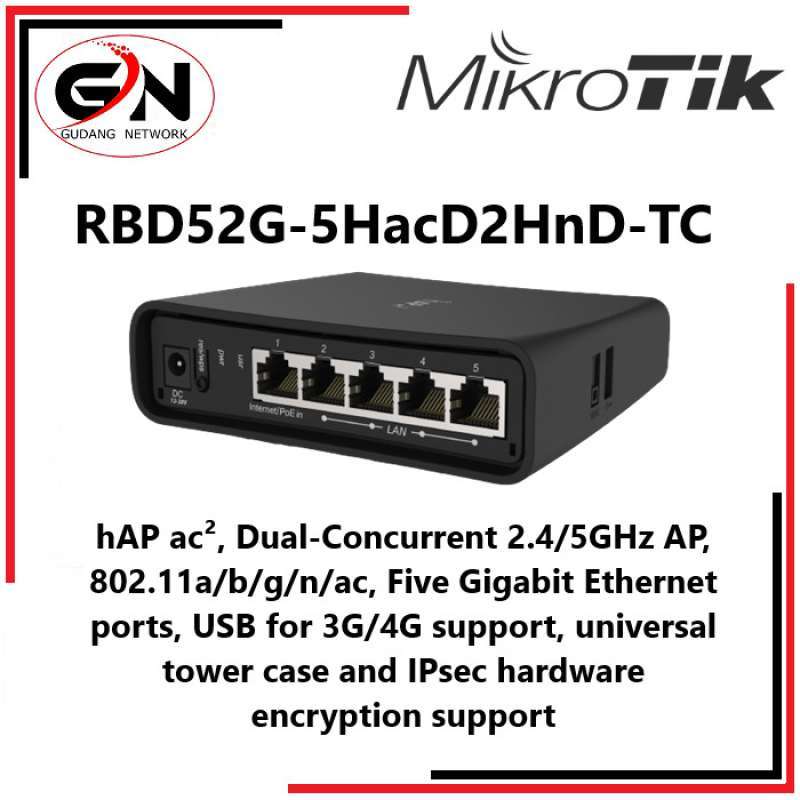 Promo Mikrotik Hap Ac2 Rbd52g-5hacd2hnd-tc Diskon 23% Di Seller ...
