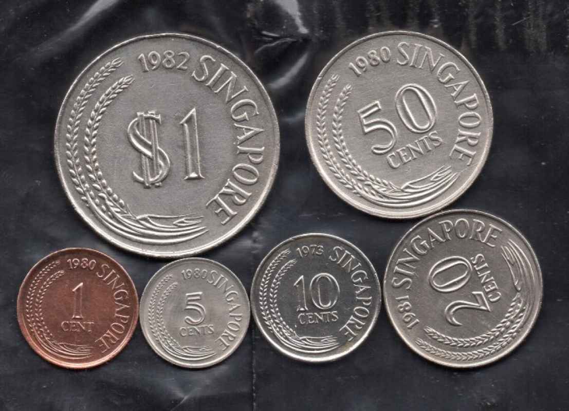 Promo A2488 Set Koin Singapore 1 5 10 20 50 Cent Dan 1 Dollar Sesuai ...