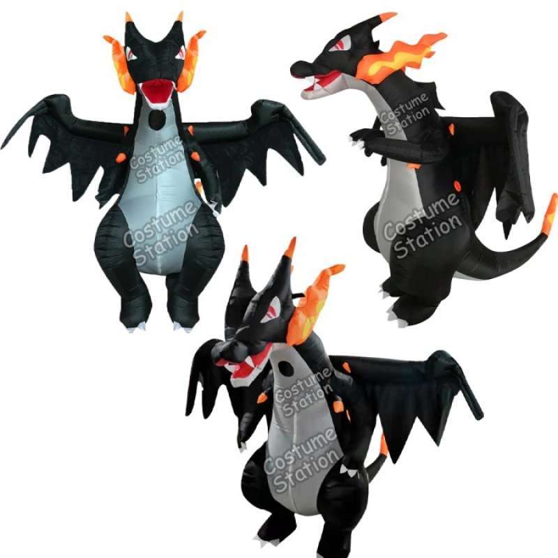 Promo Kostum Black Charizard Pokemon/costume Dragon Naga Animal Hewan ...