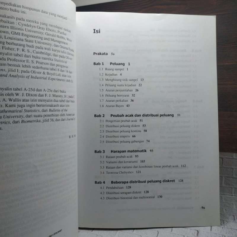 Jual Original Ilmu Peluang Dan Statistika Untuk Insinyur Dan Ilmuwan Di ...
