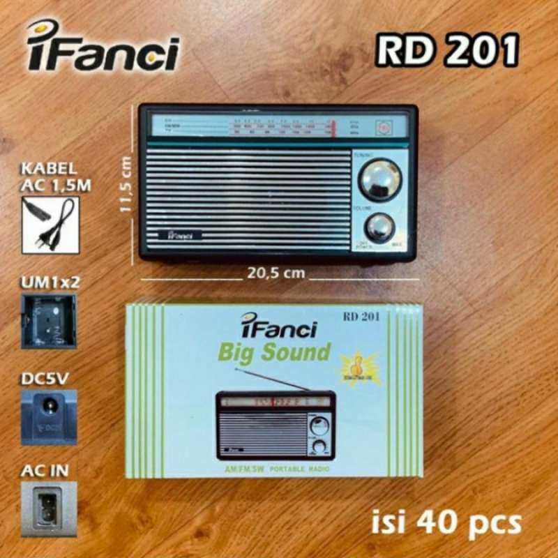 Jual Radio Portable Jadul Fm Am / Ac Listrik Dc Baterai / Ifanci Rd 201 Di Seller Owl Store ...