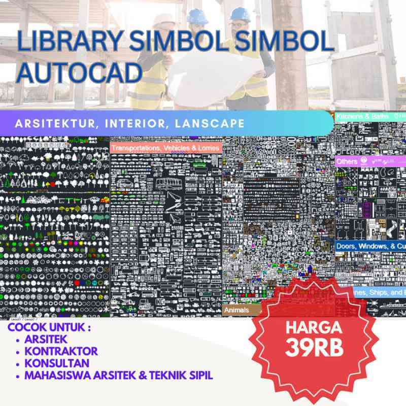 Jual Library Kumpulan Simbol-simbol Autocad Arsitektur Di Seller Owl ...