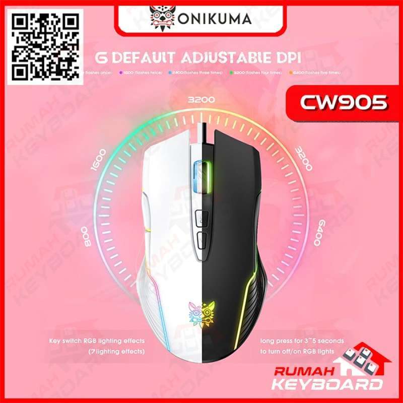Promo 100% Produk Ori Gaming Mouse - Onikuma - Cw905 - Wired - Light ...