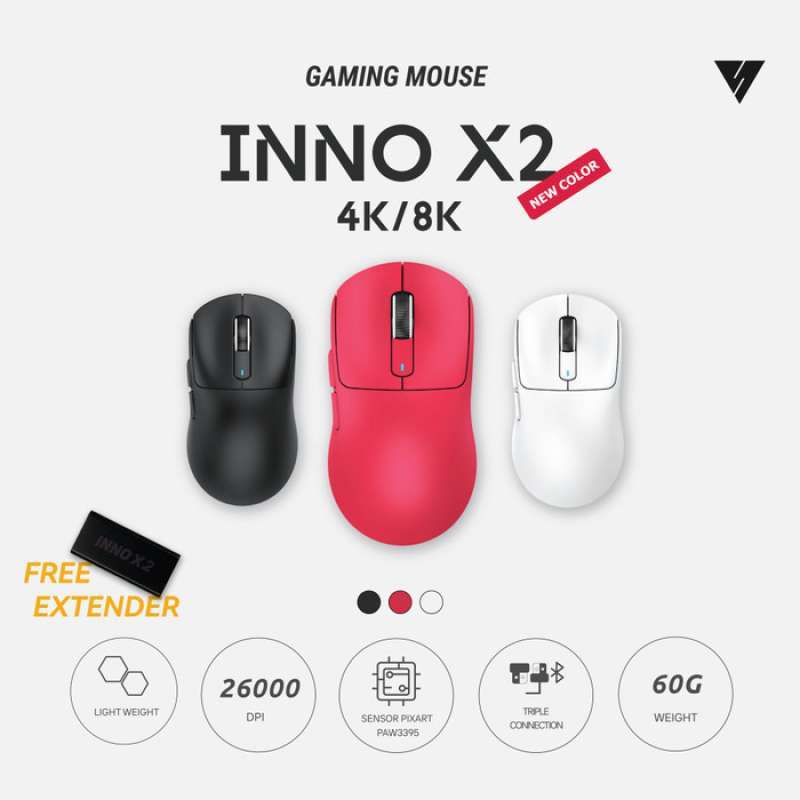 Promo 100% Produk Ori Vortexseries Inno X2 Super Light Wireless Gaming ...