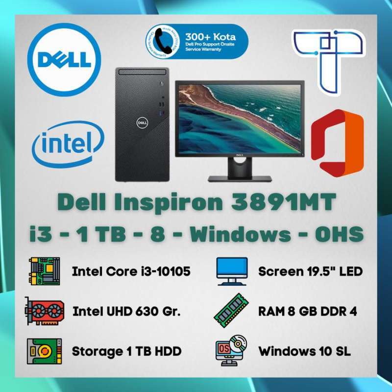Jual Desktop Pc Dell Inspiron 3891mt 3891 Mt - I3 - 1tb - 8 - Windows ...
