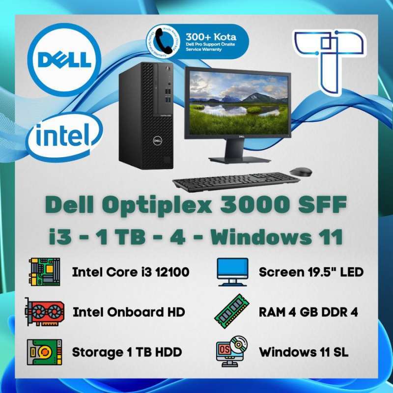 Jual Dell Optiplex 3000 Sff Desktop Pc - I3 - 1 Tb - 4 Gb - Windows 11 Di Seller Technosify ...