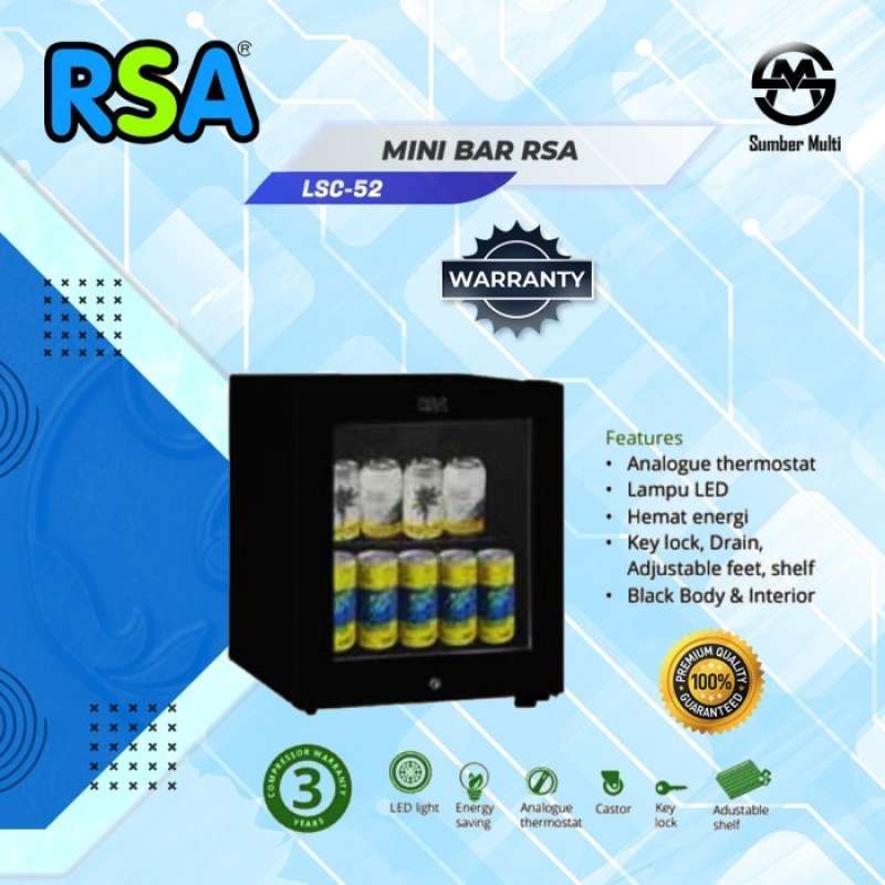 Promo Rsa Portable Showcase Display Cooler Lsc 52 Lsc52 Black Hitam ...