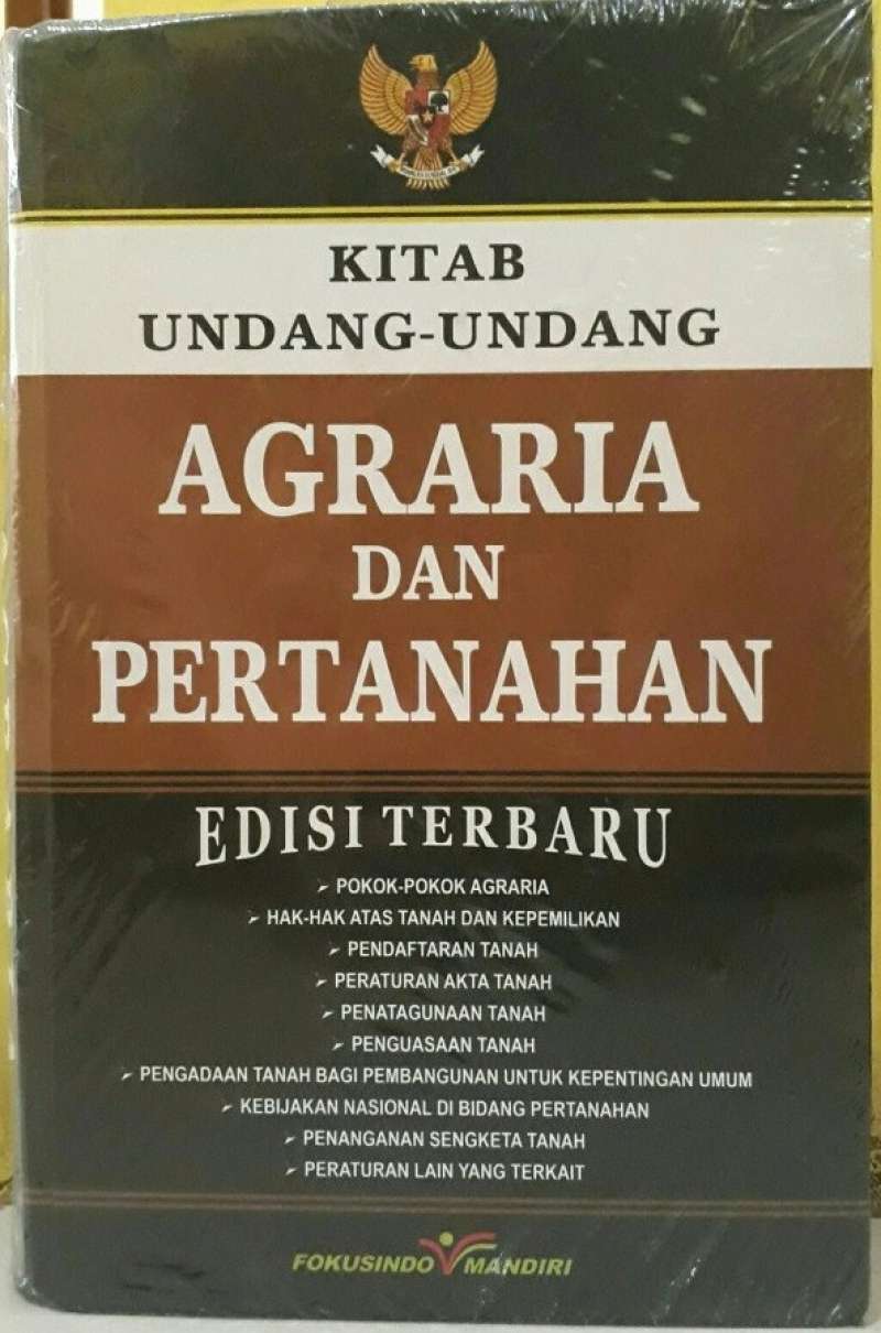 Jual Kitab Undang-undang Agraria Dan Pertanahan Edisi Terbaru Di Seller Noelle - Cengkareng ...