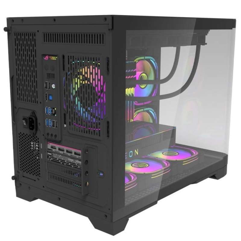 Jual Darkflash Aigo Arc1 Aquarium Fish Tank Black & White | Curve Pc ...