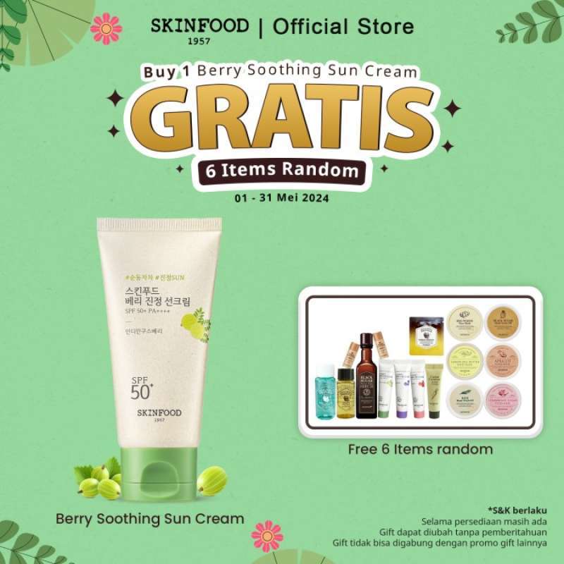 Promo Skinfood - Berry Soothing Sun Cream Diskon 33% Di Seller Amor One Store - Koja Utara, Kota ...