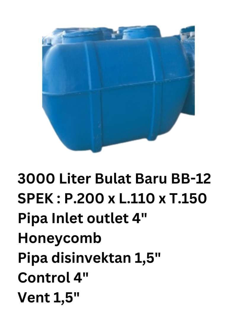 Jual Bio Septic Tank - Bio Tank 3000 Liter Di Seller Elmargo - Sukatani ...