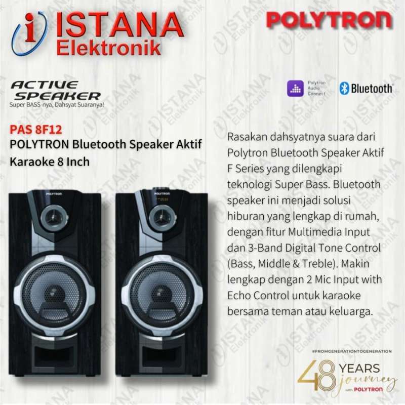 Jual Polytron Bluetooth Speaker Aktif Karaoke 8 Inch Pas 8f12 Di Seller ...
