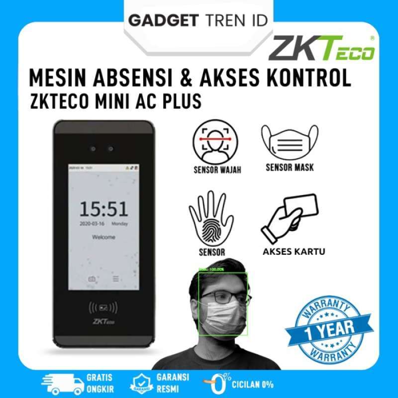 Promo Mesin Absensi Wajah Zkteco Mini Ac Plus | Mesin Absen Rfid Bergaransi Diskon 33% Di Seller ...