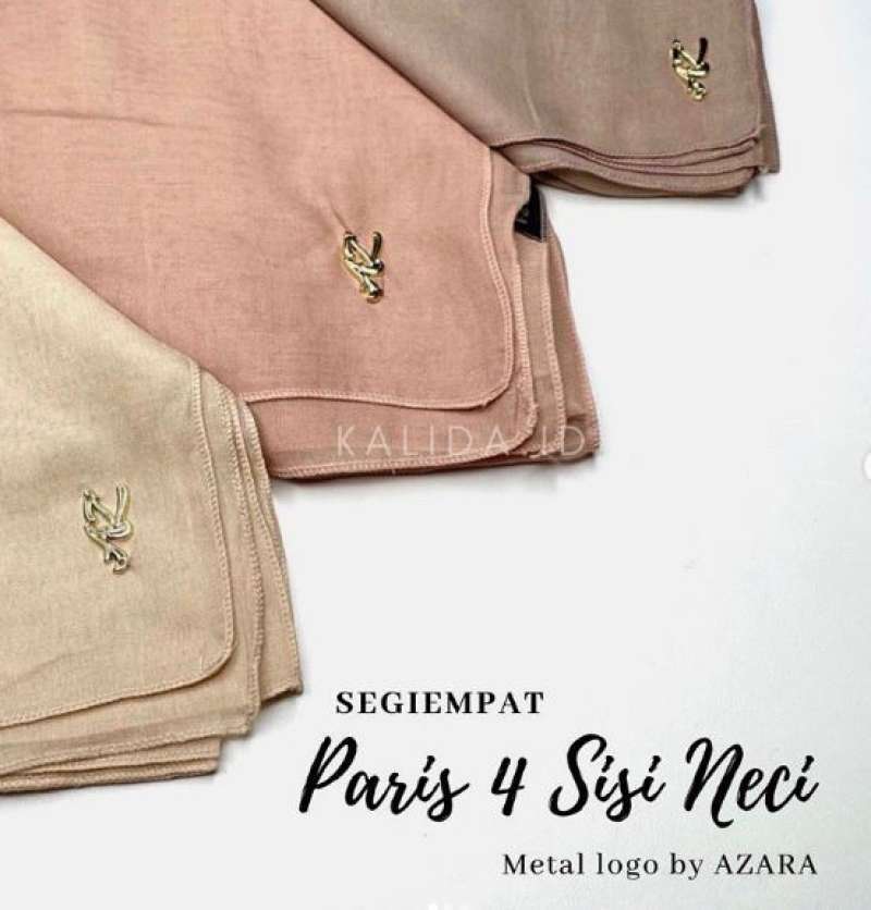 Jual Azara - Paris Jadul 4 Sisi Logo- Jilbab Segiempat Paris Jadul ...