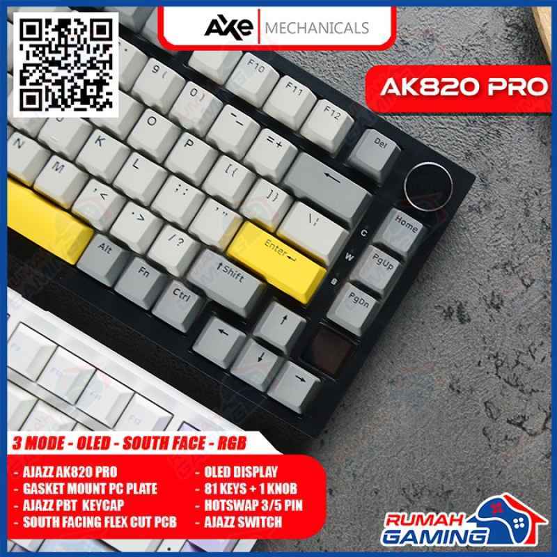 Promo 100% Produk Ori Mechanical Keyboard - Ajazz Ak820 Pro - 75% - Oled - Gasket - South Diskon ...