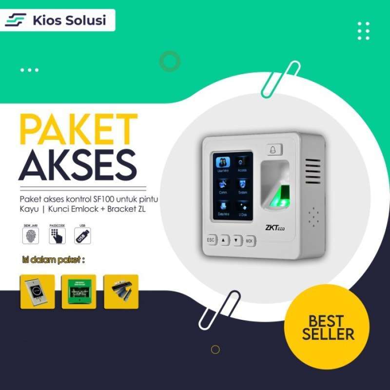 Promo Mesin Akses Kontrol Accesss Control Sf100 Paket Akses Pintu Kaca ...