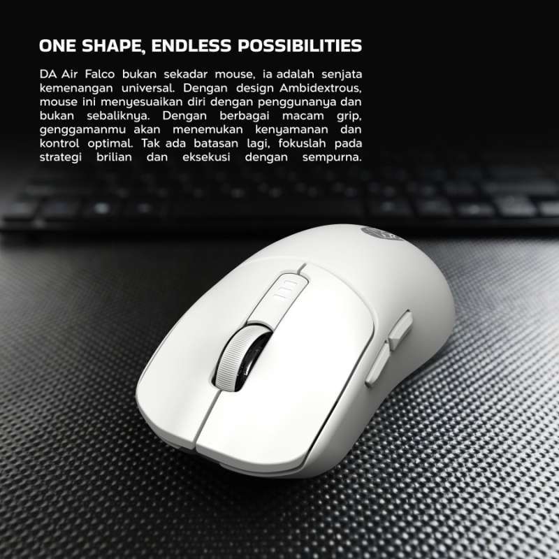Jual Mouse Gaming Digital Alliance Air Falco Bluetooth Wireless - Putih ...