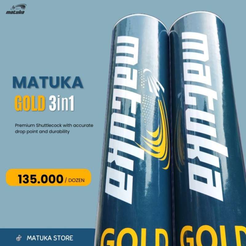 Jual Matuka Shuttlecock 3in1 Badminton Matuka Gold 3 In 1 Kok Bulu ...