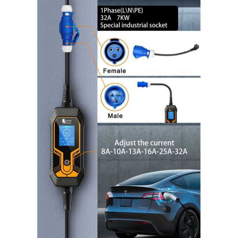 Jual Feyree Charger Mobil Listrik Portable Fast Ev Charger 32a 7kw Type ...